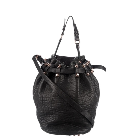 Alexander Wang | Bags | Alexander Wang Black Leather Bucket Bag Euc ...